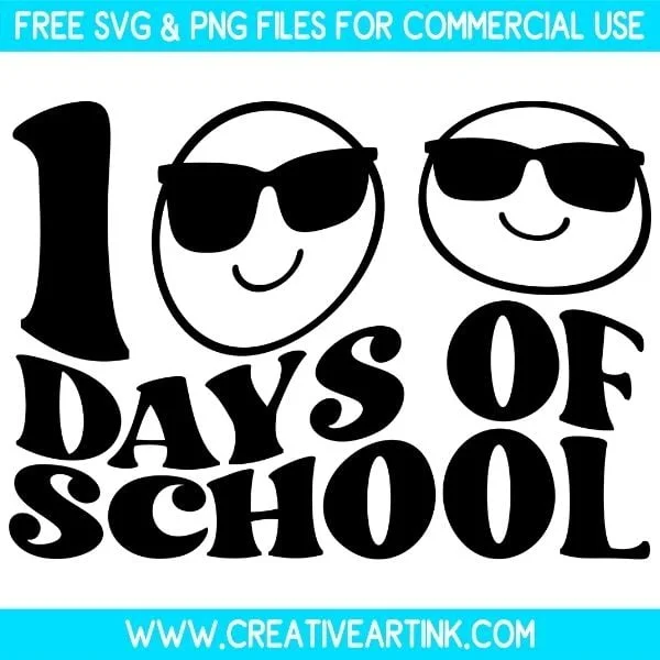 100 Days Of School #1 SVG – Free SVG Files | Creativeartink.com