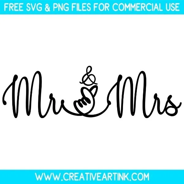 Mr And Mrs #1 SVG – Free SVG Files | Creativeartink.com