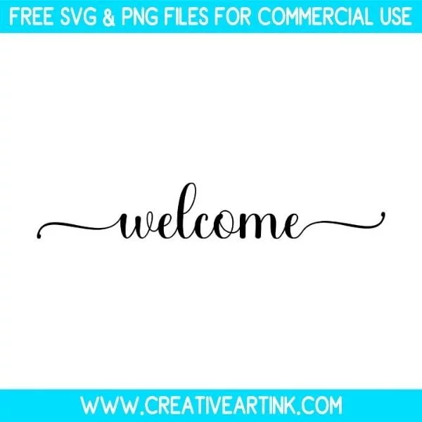 Simple Welcome SVG – Free SVG Files | Creativeartink.com