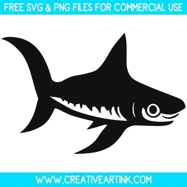 Shark Silhouette SVG – Free SVG Files | Creativeartink.com