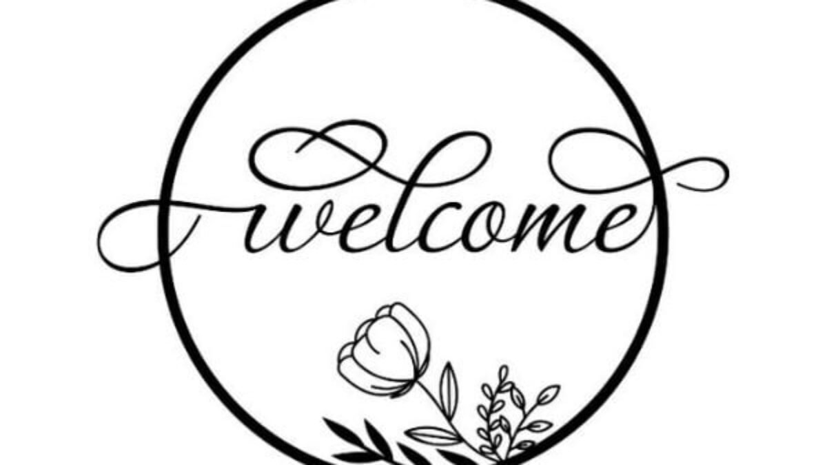 Welcome Sign With Birds Svg Welcome Sign Modern Farmhouse Style